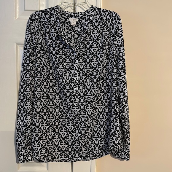 J. Crew Factory | Tops | J Crew Factory Black And White Top Small | Poshmark